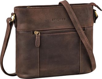STILORD Medina Elegante Handtasche Damen Mittelgro&szlig; Leder Umh&auml;ngetasche Vintage Schultertasche f&uuml;r Frauen Abendtasche Freizeit-Tasche Crossbody Bag Damen Echt