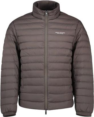 A|X Armani Exchange Essential, Light Padding Milano-New York Side Logo Veste, Gris, XXL Hommes