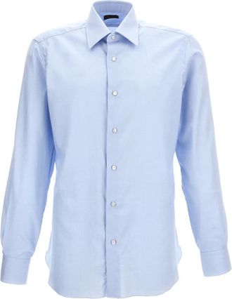 Barba Homme, Chemises, Bleu, Taille: 3XL Journey Micro-Pearl Cotton Shirt