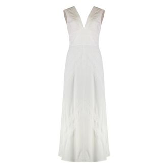 Kristina Ti Cotton Dress - - Dresses - Damen - Wei&szlig; - M