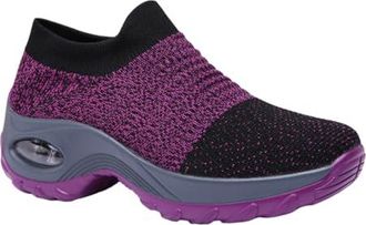 Yarnow Chaussures Femmes Sport &Eacute;paisses Semelle Coussin Air Respirantes L&eacute;g&egrave;res Confortables pour D&eacute;tente et Plein Air