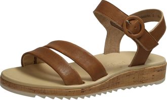 Paul Green Damen, Frauen Sandaletten,Sommersandalen,bequem,flach,Sommerschuhe,Freizeitschuhe,offene Schuhe,Strandschuhe,Braun (JA),38.5 EU / 5.5 UK