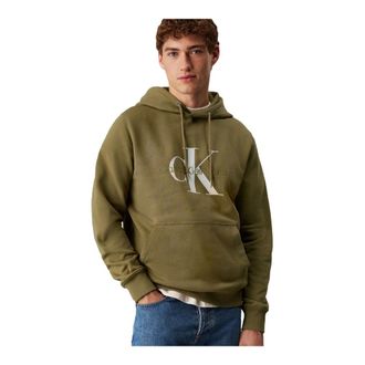 Calvin Klein Homme, Sweatshirts et sweats &agrave; capuche, Vert, Taille: 2XL Sweat &agrave; Capuche Vert - Coupe R&eacute;guli&egrave;re