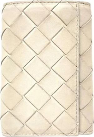 Bottega Veneta unisex, Pre-owned, Blanc, Taille: ONE Size Pre-owned Cuir porte-cls