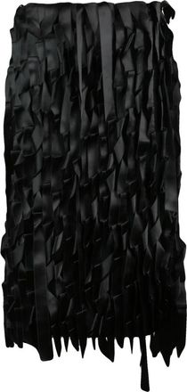 Prada Longuette in Satin - - Skirts - Damen - Schwarzk - S