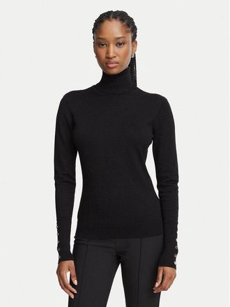 Fracomina Rollkragenpullover FR26WT7003K50601 Schwarz Regular Fit