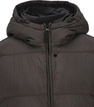 Stone Island Padded Hooded Down Jacket - Gray