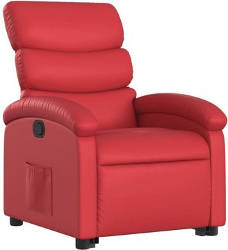 vidaXL Relaxsessel mit Aufstehhilfe Rot Kunstleder Vidaxl