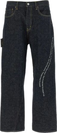 Undercover Homme, Jeans, Bleu, Taille: 2XL People Have the Power Rigid Denim Jeans