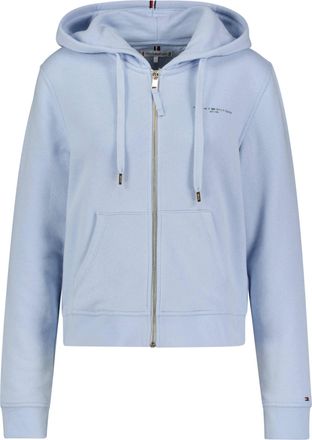 Tommy Hilfiger Damen Hoodie mit Rei&szlig;verschluss Zipper, Blau (Breezy Blue), XXS