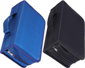 Cabilock 2 St&uuml;ck Cd Aufbewahrungsalbum F&auml;cher Sto&szlig;fester DVD H&uuml;llenhalter Flexibles Bindesystem Tragbarer Disc Organizer f&uuml;r Auto B&uuml;ro Reise Farblich Sortiert 