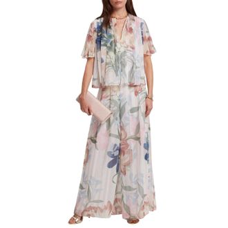 Ted Baker Bluse f&uuml;r Damen, Transparenter Stoff, Engels&auml;rmel (Pink)