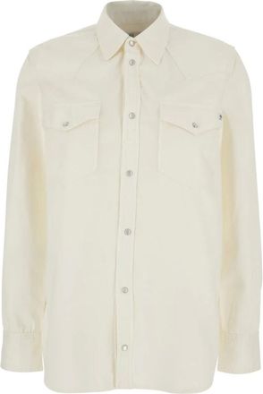 AG - Adriano Goldschmied Femme, Blouses et Chemises, Blanc, Taille: 42 FR Nioki Shirt