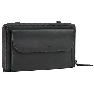 STILORD Monica 4 in 1 Leder Geldb&ouml;rse mit Handyfach Damen Clutch Geldbeutel zum Umh&auml;ngen Schultertasche Klein Crossbody Portemonnaie f&uuml;r Frauen Handytasche Ec