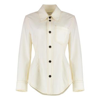 Bottega Veneta Wollhemd - - Blouses & Shirts - Damen - Wei&szlig; - S