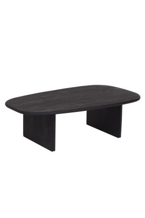 Livetastic Couchtisch, Schwarz, Holz, Akazie, vollmassiv, eckig, 33x70x110 cm, Wohnzimmer, Wohnzimmertische, Couchtische
