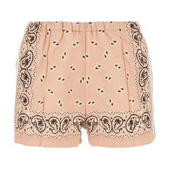 Palm Angels Bedruckte Shorts aus Leinenmischung - - Shorts - Damen - Mehrfarbig - XS