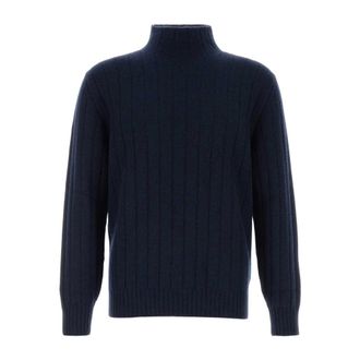 Brunello Cucinelli Kaschmir-Rollkragenpullover - - Knitwear - Herren - Blau - XL