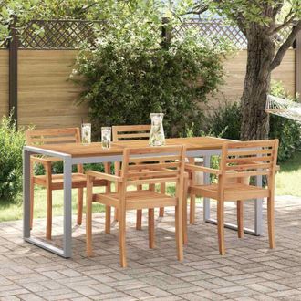 vidaXL Vidaxl - Table de jardin pour repas Gris 180 x 90 x 75 cm