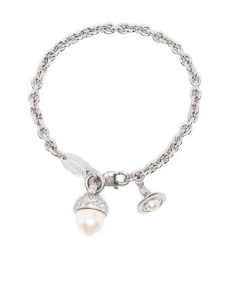 Vivienne Westwood Armband - Silver-Tone Bracelet With Pearl-Like Orb - Gr. ONE SIZE - in Mehrfarbig - f&uuml;r Damen