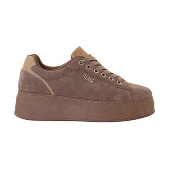 Alviero Martini 1A Classe Sneakers aus Wildleder mit Logo-Zunge - - Shoes - Damen - Braun - 37 EU