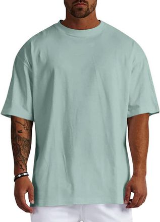 Minetom Herren T-Shirt Oversize Fit Kurzarm Oberteil mit Rundhals S&uuml;ssigkeiten Farben Candy Colors Weit Geschnittenes Lang Tee Einfarbig Basic Shirt T Shirts 