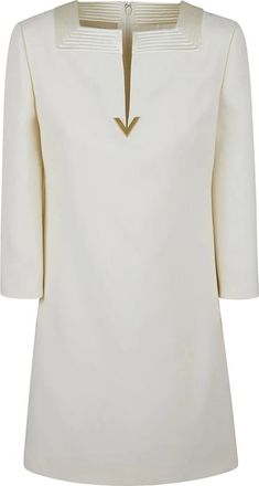 Valentino Garavani Femme, Robes, Blanc, Taille: 36 FR Mini-robe en cr&ecirc;pe couture
