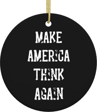 Generic Bringen Sie Amerika Zum Umdenken Geschenkanh&auml;nger Weihnachten Deko Keramik Weihnachtsanh&auml;nger Mit Schnur Weihnachtsdeko