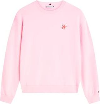 Tommy Hilfiger Sweat droit brod&eacute; en coton m&eacute;lang&eacute;