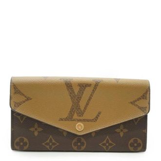 Louis Vuitton Pre-owned Portefeuille Sarah Braunes Canvas Leder Portemonnaie - - Pre-owned - Damen - Braun - ONE SIZE