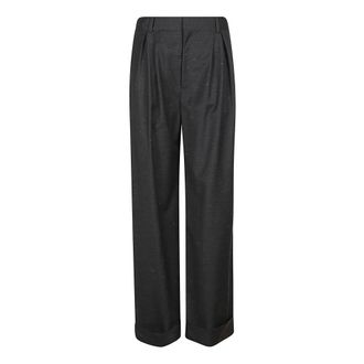 Loulou Studio Damen, Hosen, Schwarzk, LGr&ouml;&szlig;e