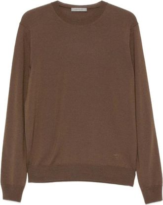 Corneliani Pull &agrave; col rond - Homme - Pulls - Brun - Taille: M