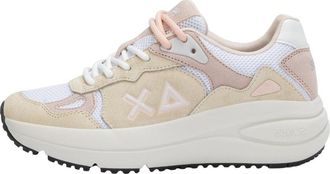 Sun 68 Unisex Venus Suede Sneaker, Bianco Panna, 36 EU