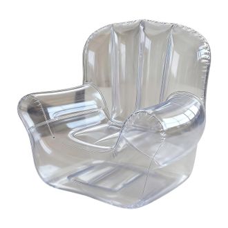 Generico Aufblasbarer Campingstuhl, Sofa, aufblasbare St&uuml;hle f&uuml;r Erwachsene, ergonomisch, transparent, Sofa, M&ouml;bel f&uuml;r Schlafzimmer, Balkon, Au&szlig;enpool im Innen