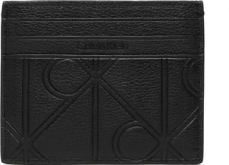 Calvin Klein Kreditkartenetui Calvin Klein Xl Emblem Aop Emboss Card Case LV04D1174G Schwarz