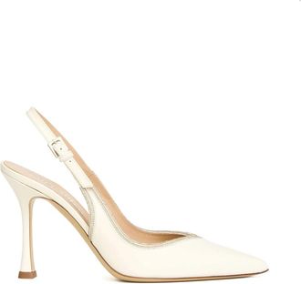 Ninalilou Femme, Chaussures, Blanc, Taille: 36 EU Slingback Tacco 90 mm Profilo Strass