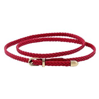 Generic Ceinture Elastique Femme - Ceinture tress&eacute;e &eacute;l&eacute;gante pour femme avec boucle ardillon accessoire d&eacute;contract&eacute; mince pour robe et chemise