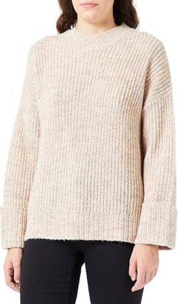 Jack & Jones Jack & Jones Jxellinora Crew Neck Knit Pull en Tricot, Blanc, M Femme