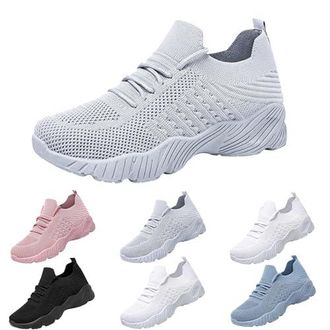 Generic Chaussures de course pour femme - Tennis et marche - En maille respirante - Antid&eacute;rapantes - L&eacute;g&egrave;res - D&eacute;contract&eacute;es - Entra&icirc;nement physique - Avec so