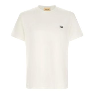 Valentino Garavani Homme, Tops, Blanc, Taille: L T-shirt VLogo Signature