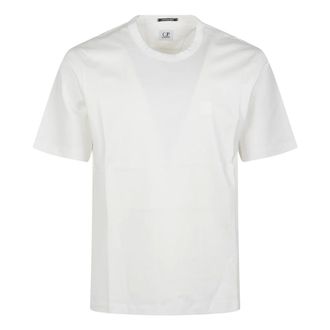 C.P. Company C.p. Company, Homme, Tops, Blanc, Taille: S T-shirt &agrave; manches courtes avec logo