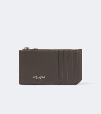 Saint Laurent Kartenetui Saint Laurent Paris Fragments aus Leder