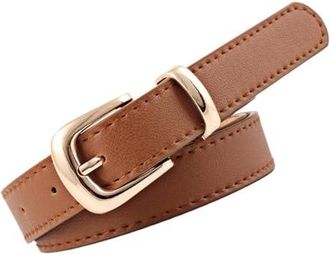 Generic Ceintures pour femmes en cuir PU simple boucle en métal ceinture filles robe jean pantalon ceinture ceinture pour femme marque de luxe designer, Boucl