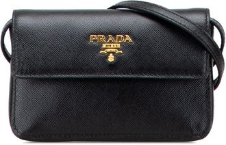 Prada Hobo Bags - Saffiano Crossbody - Gr. unisize - in Schwarz - f&uuml;r Damen