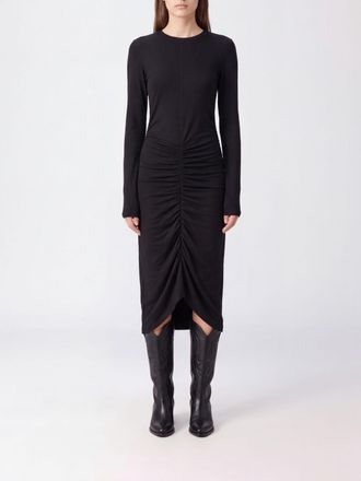 Isabel Marant Robe midi Dylin en m&eacute;lange de laine avec drap&eacute;