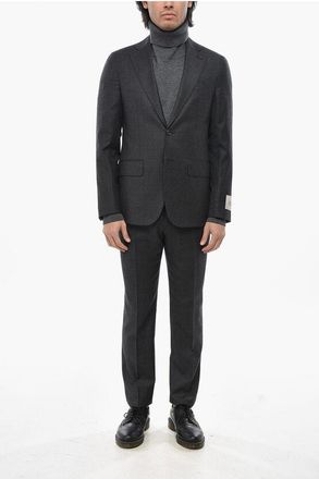 Corneliani CC COLLECTION Virgin Wool 2 Buttons Suit with Side Vents Gr&ouml;&szlig;e 50