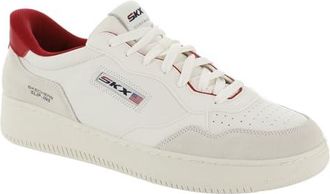 Skechers Court Classics Sport Court 2.0-Konor Baskets pour homme, Blanc/rouge, 41.5 EU