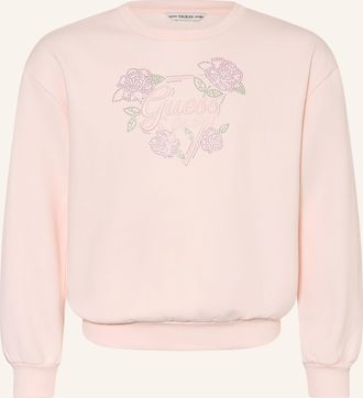 Guess Sweatshirt Mit Schmucksteinen rosa