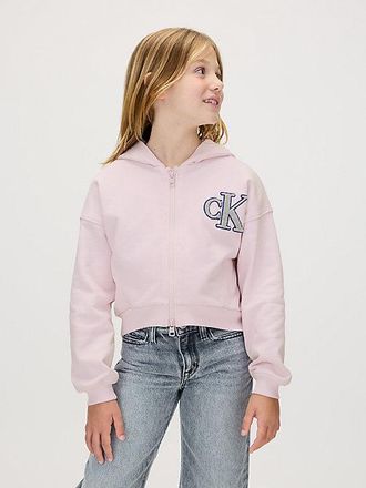 Calvin Klein Logo Rei&szlig;verschluss-hoodie - Light Lilac - M&auml;dchen - 14
