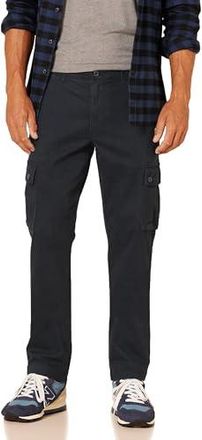 Amazon Essentials Pantalon Cargo Extensible, Coupe ajustée (Grandes Tailles Disponibles) Homme, Noir, 33W / 28L